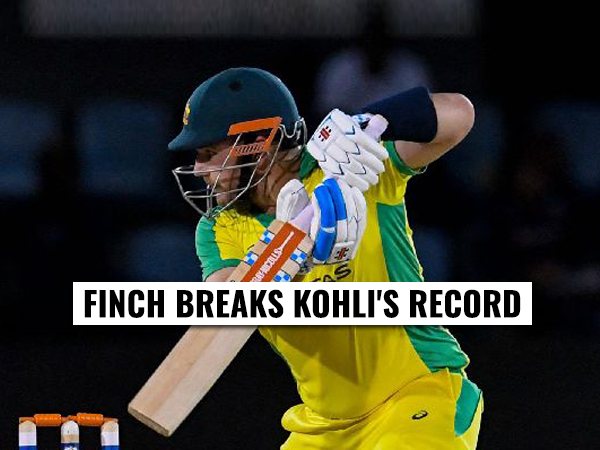 Aaron Finch surpasses Virat Kohli's record of scoring most runs as ...