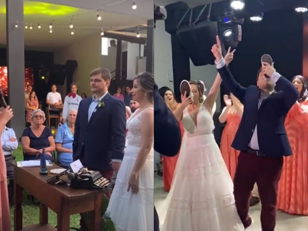 WATCH: Couple pause their wedding to enquire about winner of Brazilian ...