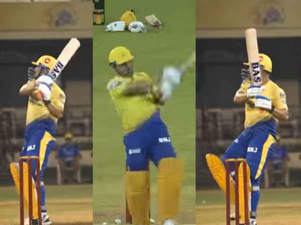 WATCH: MS Dhoni hits monstrous six during CSK's IPL 2022 practice camp in Surat; fans comment ...