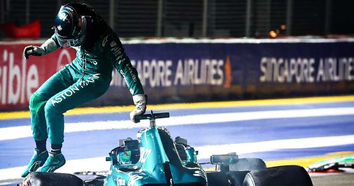 5 Shocking pictures from Lance Stroll's crash at Singapore Grand Prix ...