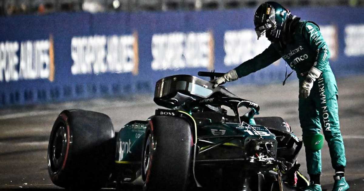 5 Shocking pictures from Lance Stroll's crash at Singapore Grand Prix ...
