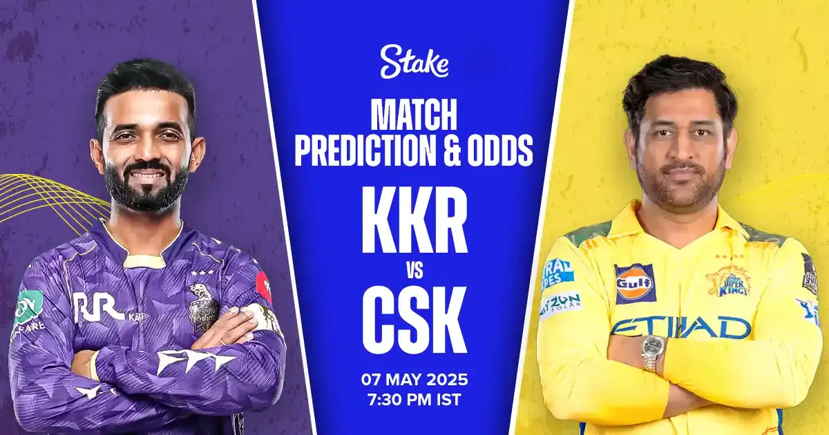 IPL 2025: Match 57, KKR vs CSK Match Prediction - Who will win today's IPL Match?