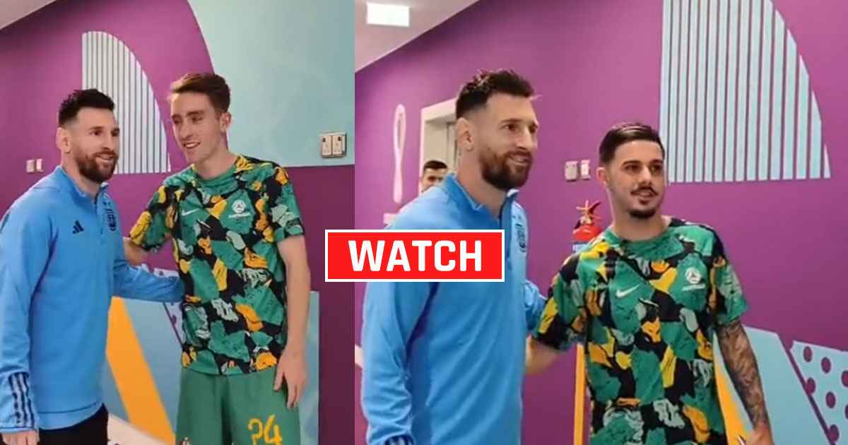 WATCH: Australian players take turns to get clicked with Lionel Messi ...