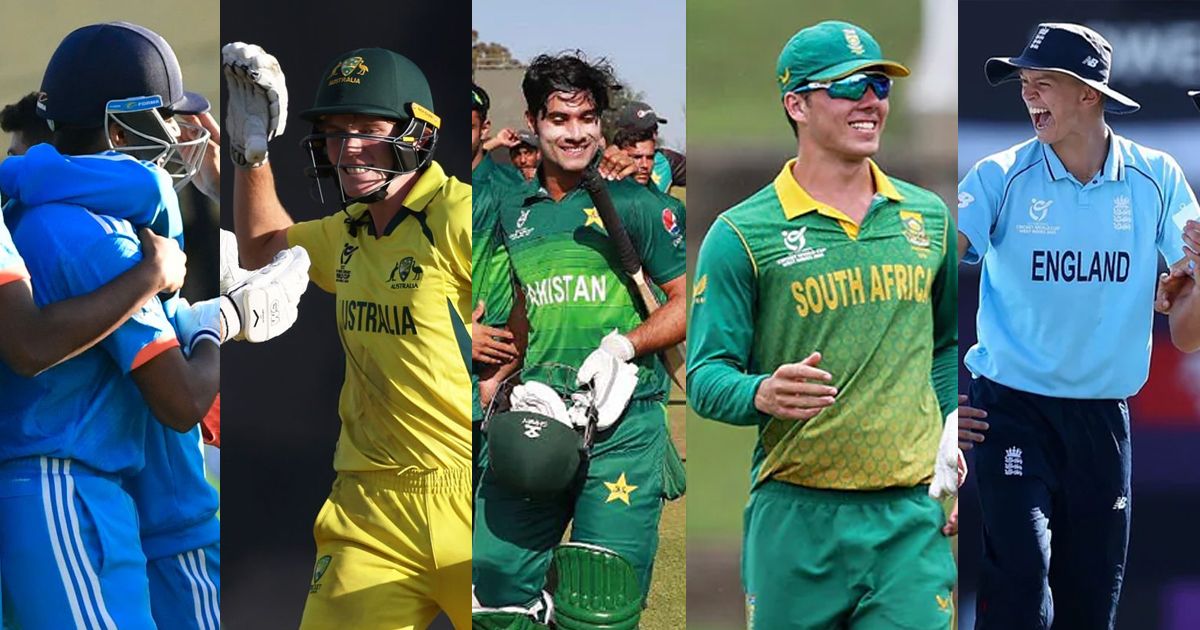 Teams with most final appearances in Under-19 World Cup