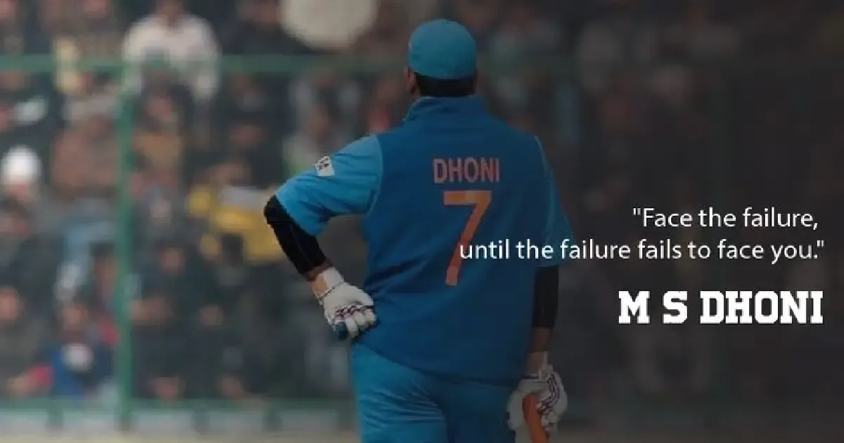 Dhoni With Quotes